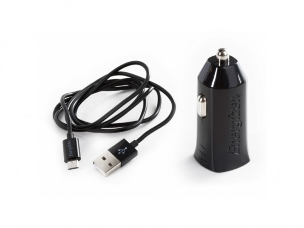 Energizer Max Car Charger 1USB+MicroUSB Cable Black 1A' ( 'DCA1ACMC3' )