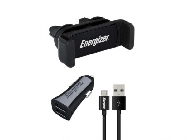 Energizer Max Universal CarKit 2USB+MicroUSB Cable Black 3,4A' ( 'CKITB2CMC3' )