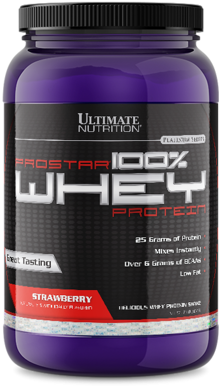 Ultimate Nutrition - 100% Whey Prostar, Jagoda, 907 g