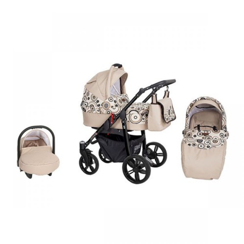 Kolica Za Bebe Kunert Silver crni ram set 2u1