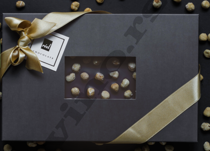 Reel Tamna čokolada sa lešnikom 350g poklon pakovanje