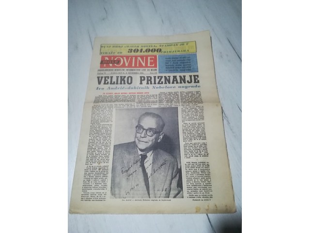 Male Novine br.276 - Sarajevo, 6. novembra 1961.