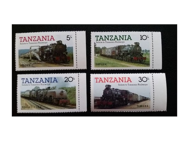 Vozovi i lokomotive - Tanzanija 1985. ** Kompl- serija