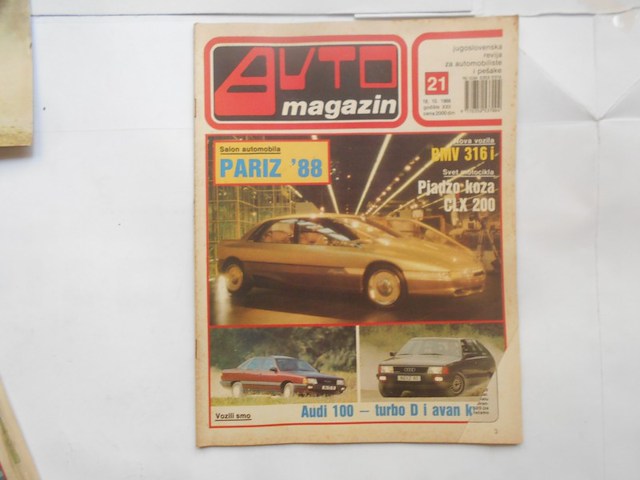 Auto magazin br.21,  18.10.1988.