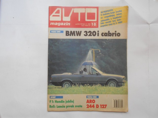Auto magazin br.18,  5.9.1989.
