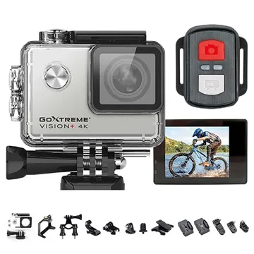 GOEXTREME VISION+ 4K ULTRA HD ACTION CAMERA - SILVER / BLACK