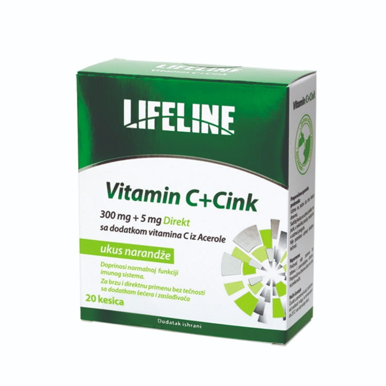 Lifeline Vitamin C + Cink 20 kesica