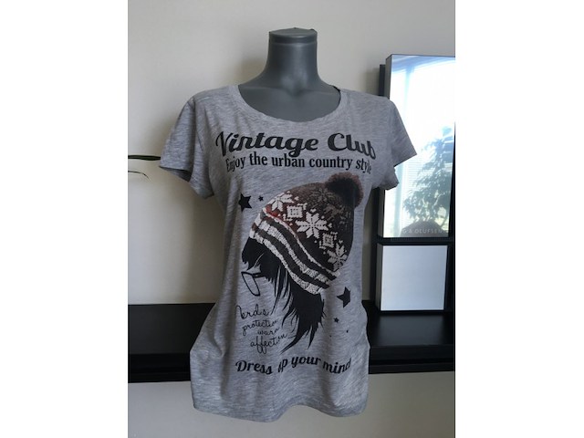 majica siva Vintage club