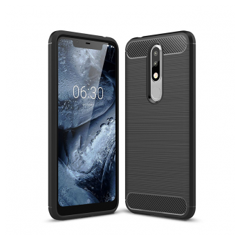 Maska Silicone Defender za Nokia 5.1 Plus/ X5 crna.