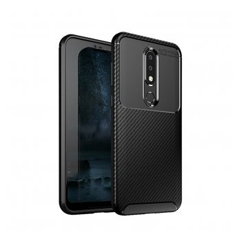 MASKA CARBON DEFENDER ZA NOKIA 6.1 PLUS/ X6 CRNA.