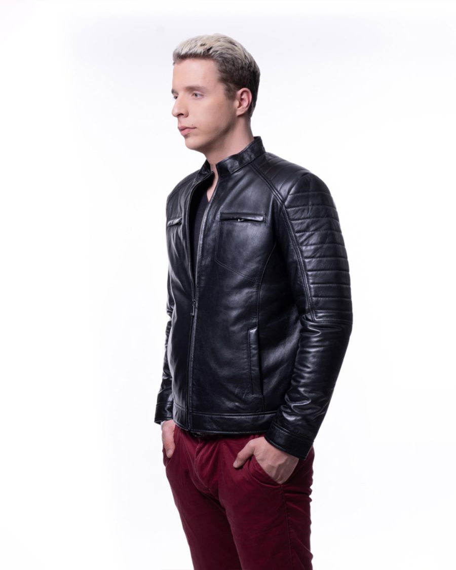 Muška kožna jakna – Dilan – Crna
