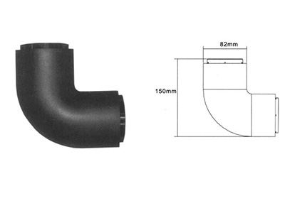 PVC kanalica ugaona CC-03B crna