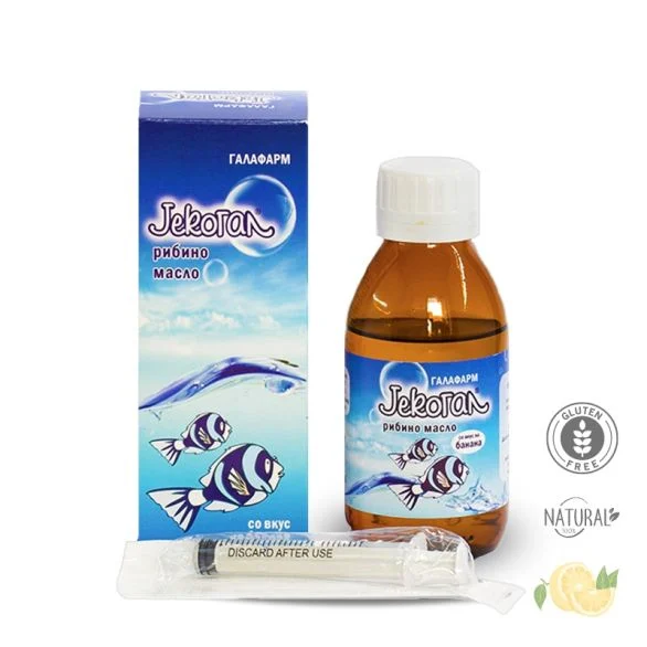 Jekogal® riblje ulje sa ukusom limuna 100 ml Dodatak ishrani za decu i odrasle