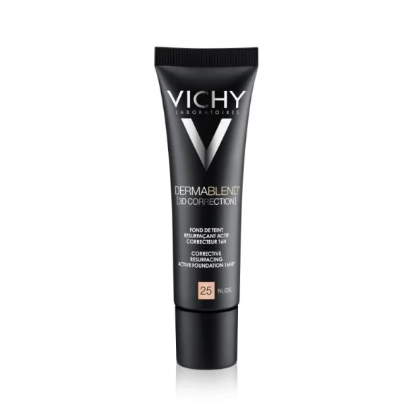 Vichy dermablend 3d korektivni puder za masnu kožu s visokim stepenom prekrivanja, 25 Nude