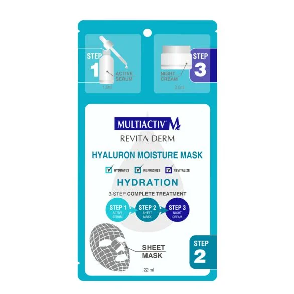 Multiactiv 3 koraka hijaluronska  hidrantna maska za lice 22ml
