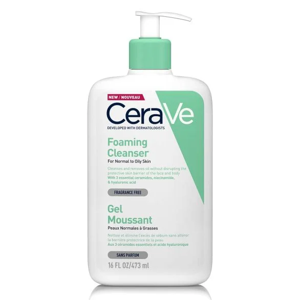 CeraVe Penušavi gel za čišćenje za normalnu do masnu kožu, 473 ml
