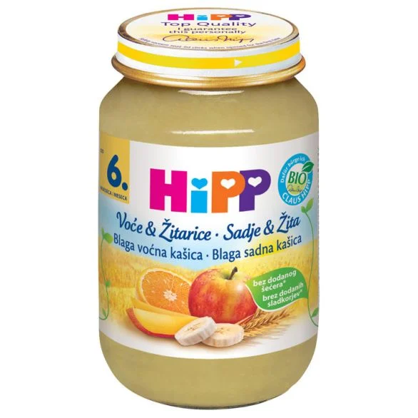Hipp blaga voćna kašica - voće i žitarice 190 gr