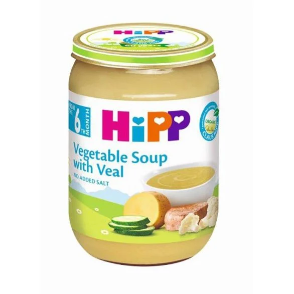 HIPP Supa od povrća sa teletinom 190g 6M+