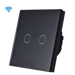 Wifi prekidač, stakleni panel – 2 tastera bela, krem i crna boja