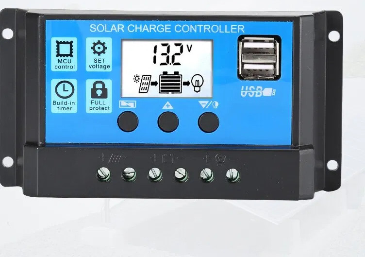 Solarni konroler / punjač LCD 2x USB 30A 12V/24V