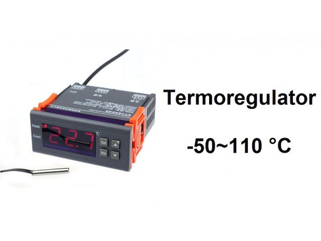 Digitalni termostat -50 do +100 °C - termoregulator