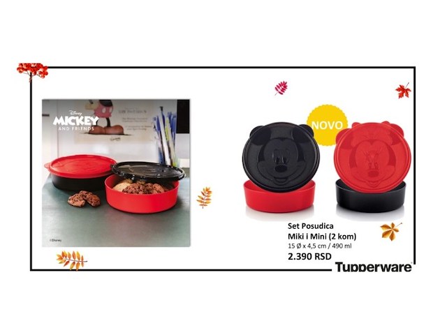 Tupperware Disney set 2x 490ml