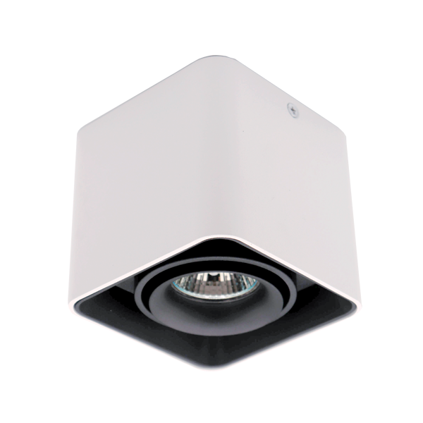 DL-044 KVADRATNI JEDNOSTRUKI DOWNLIGHT NADGRADBENI CRNI/BIJELI