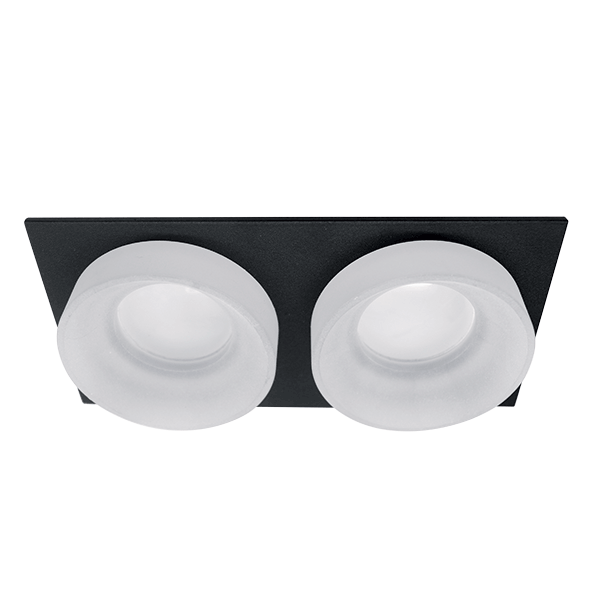 SA-045/2 DUPLI DOWNLIGHT KVADRATNI CRNI/BIJELI