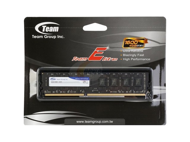 TeamGroup DDR3 TEAM ELITE UD-D3 4GB 1600MHz 1,5V 11-11-11-28 TED34G1600C1101