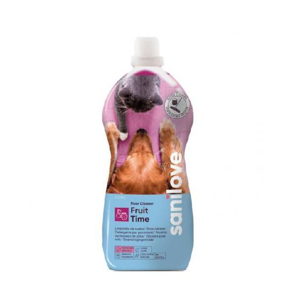 Sanicat Sanilove Floor Cleaner Fuit Time, univerzalni koncentrat sa svežim svežeg voća za čišćenje svih tipova podnih površina - 1,5l