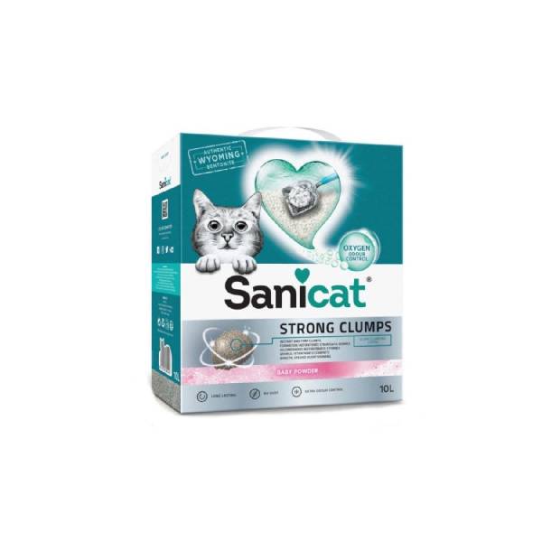 Sanicat Strong Clumps, ultra grudvajući posip od belog bentonita sa aktivnim kiseonikom - 6l