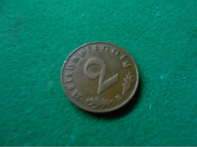 2 Reichspfennig 1939 B,Germany, Third Reich