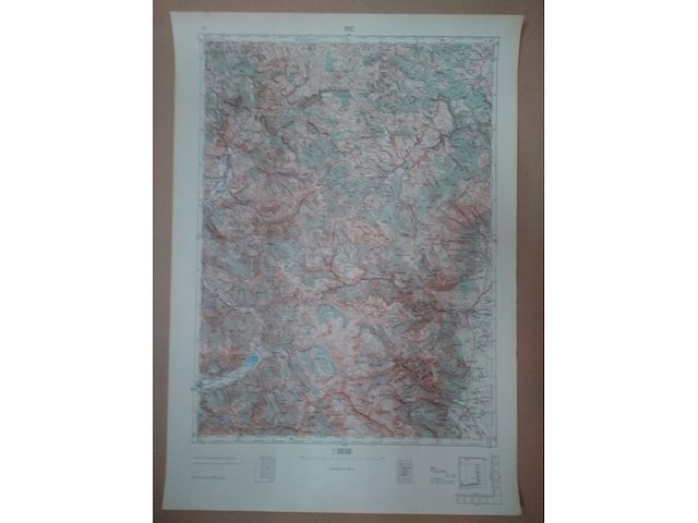 Topografska karta Peć