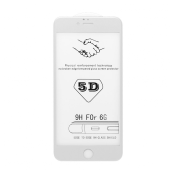 Zastitno staklo 5D FULL COVER za iPhone 6 belo