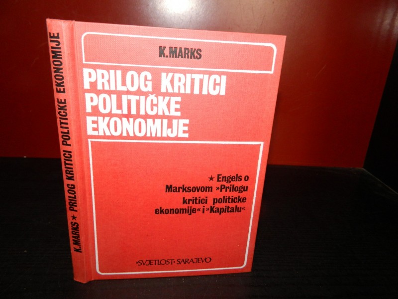 Prilog kritici političke ekonomiije, Marks