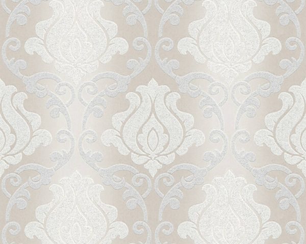 A.S. Création Wallpaper «Baroque, Cream, Grey, Metallic, Silver» 348602