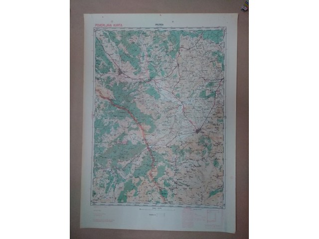 Topografska karta Prizren , Poverljiva karta