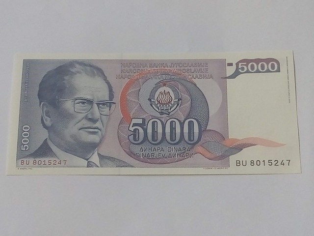 5000 Dinara 1985.g - SFRJ - TITO - ODLIČNA -