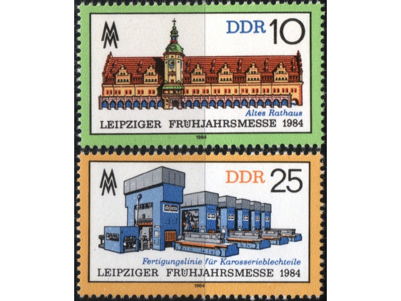 kt378g 06.mar1984 DeutscheDR Mi2862-3 **