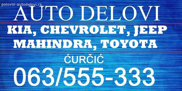 Novi auto delovi za kia,chevrolet, jeep, toyota, mahindra