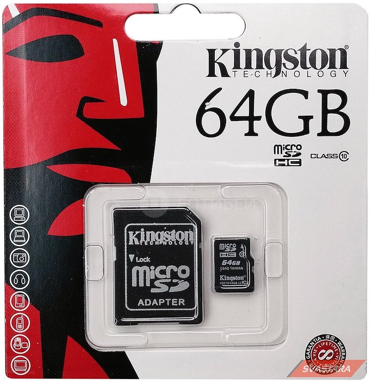 Kingston Micro SDHC 64GB kl.10, NAJPOVOLJNIJE! Bg.