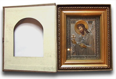 Pozlaćena ikona Sv. Jovana u kutiji