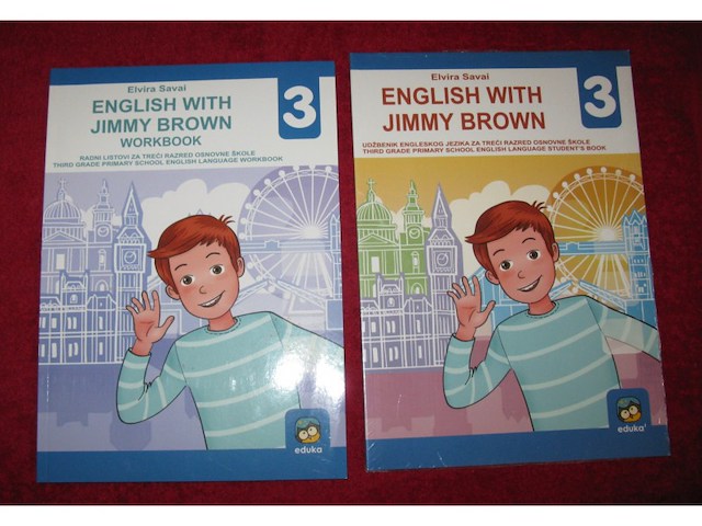 ENGLISH WITH JIMMY BROWN 3, komplet. NOVO