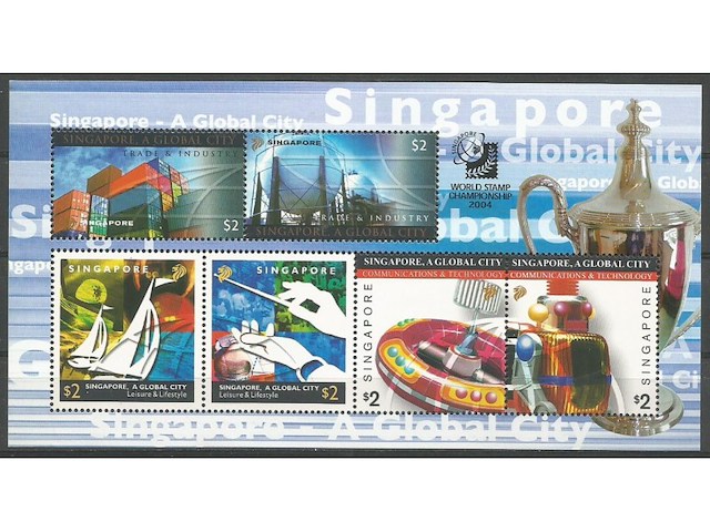 Singapur,Svetsko filatelističko prvenstvo 2004.,blok,