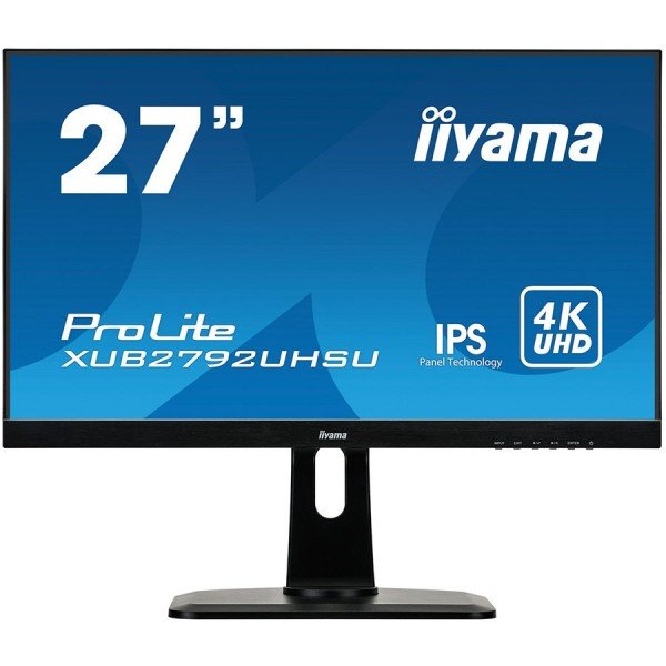 IIYAMA Monitor Prolite, 27'' ETE, ULTRA SLIM LINE, 3840x2160 UHD, IPS, 4ms, 13cm height adj. stand, 300cdm˛, DVI, HDMI, DisplayPort, Speakers, USB-HUB(2x3.0) ( XUB2792UHSU-B1 )