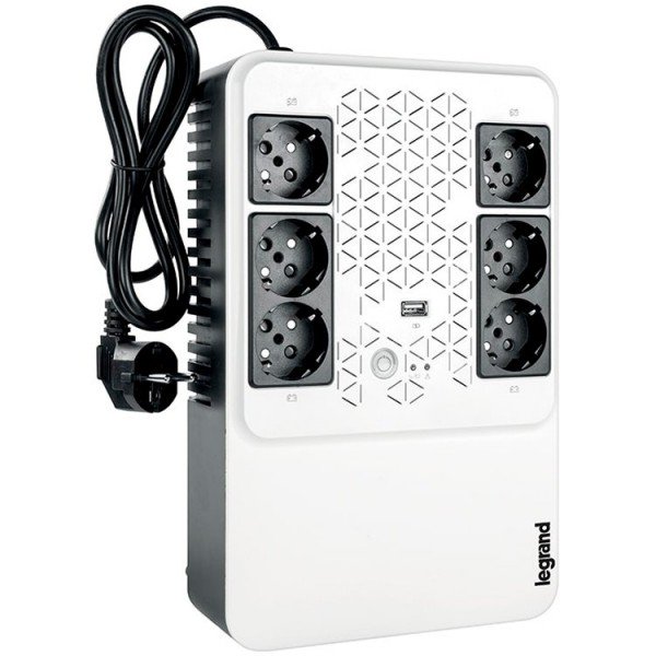 UPS Legrand Keor Multiplug 800VA480W Line interactive, Single-phase, Simulated sinewave, Backup: 4xCEE 73 - Surge: 2xCEE 73. Battery 1 x 12 V, 7 Ah, 5.5 Kg, USB ( LN310082 )