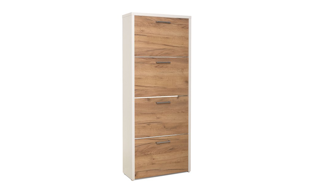 Fulda cipelarnik 4 vrata 61x25x152cm natur/bela