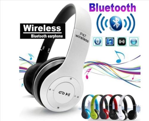 P47 - Bluetooth slušalice + FM +MP3 + SD čitač