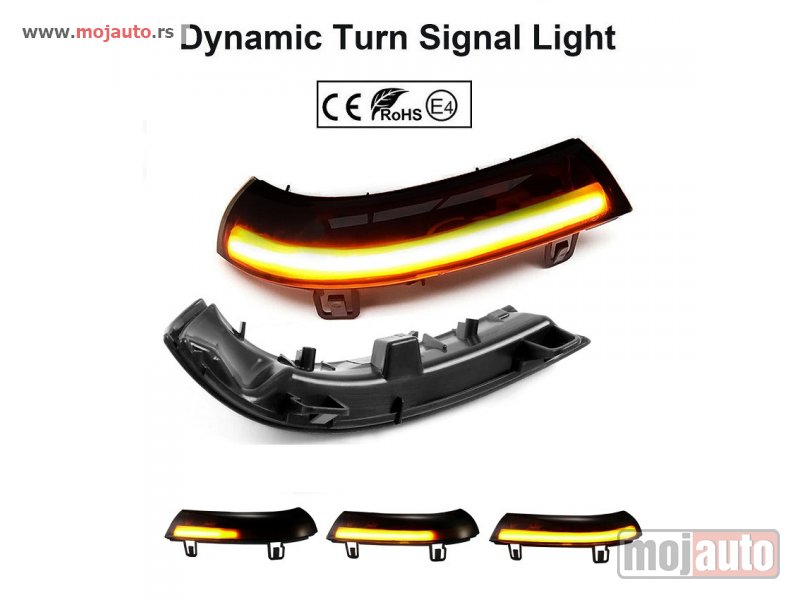 GOLF 5,PASSAT B5.5.B6/LED BOCNI DYNAMIC MIGAVCI U RETROVIZORU, TIPSKI - VW - SMOKE LENS