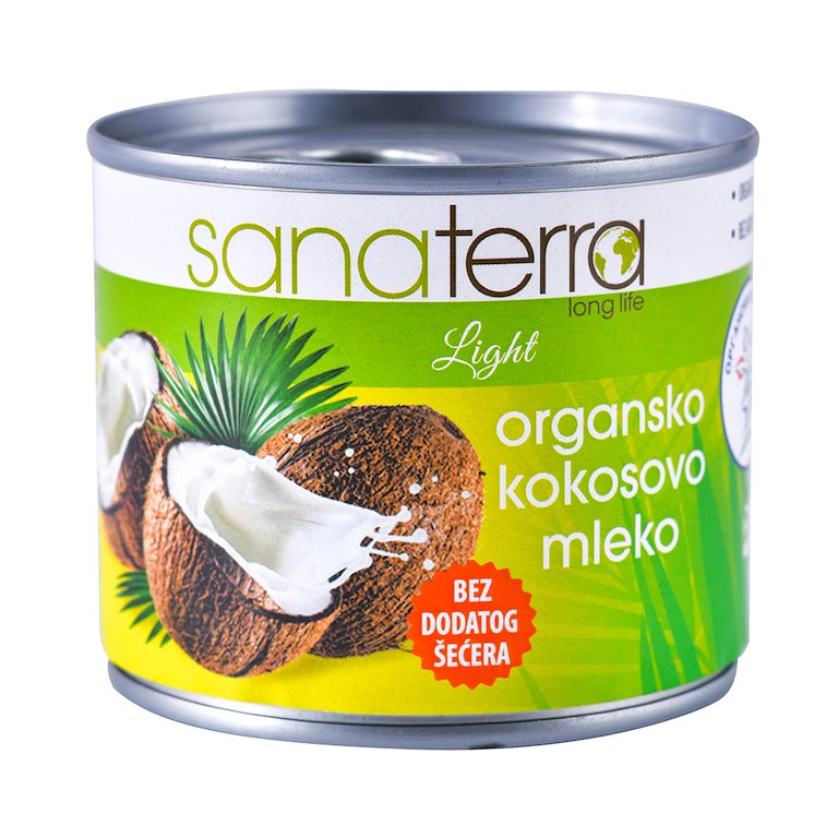 Sanaterra mleko kokosovo organsko 200ml sanaterra
